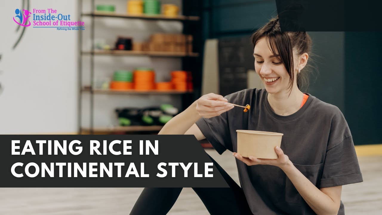 How to informally eat rice l How to eat l Continental style l European ...