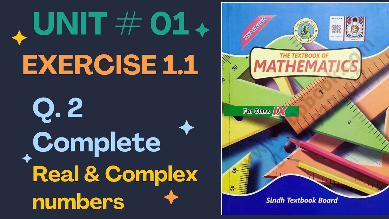 Class 9th (Math Book) Unit # 1 – Ex: 1.1 Q.2 All Parts |Sindh Board ...