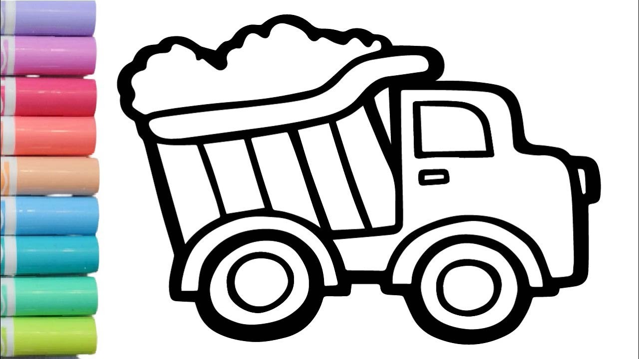 Bolalar uchun yuk mashinasini qanday chizish mumkin_How to draw truck ...