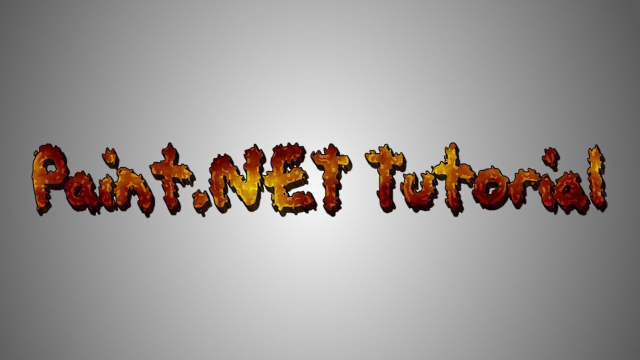 Paint.NET tutorial number 140 - Fire text effect - YouTube