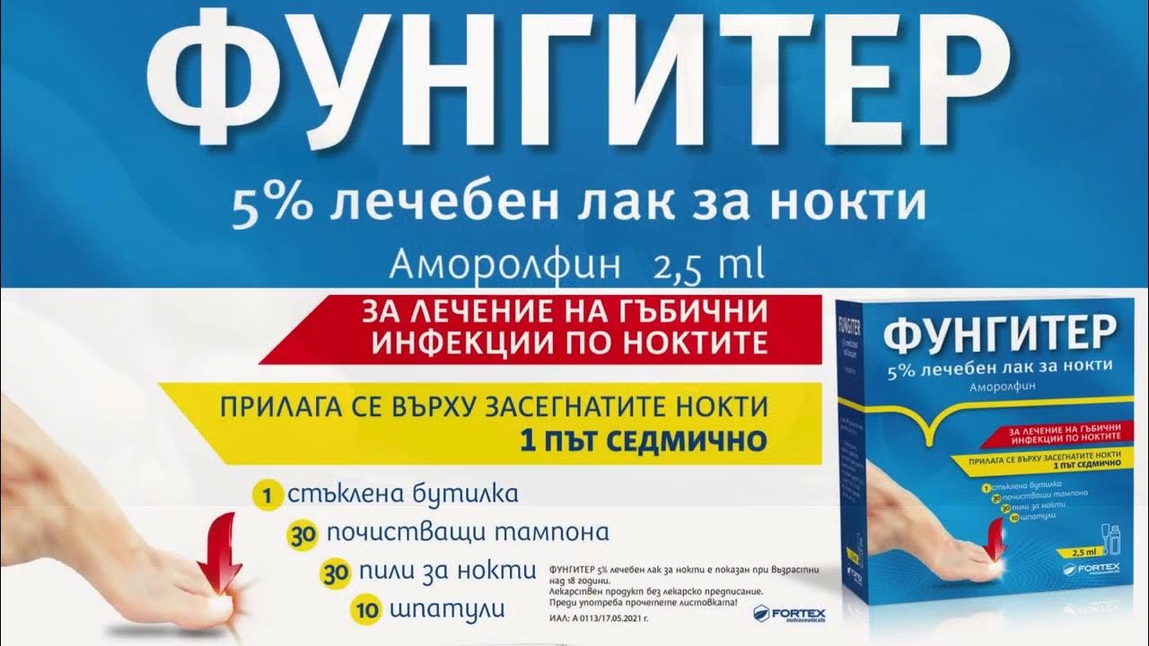 Имате гъбички по ноктите? Фунгитер 5% лечебен лак за нокти Аморолфин е ...