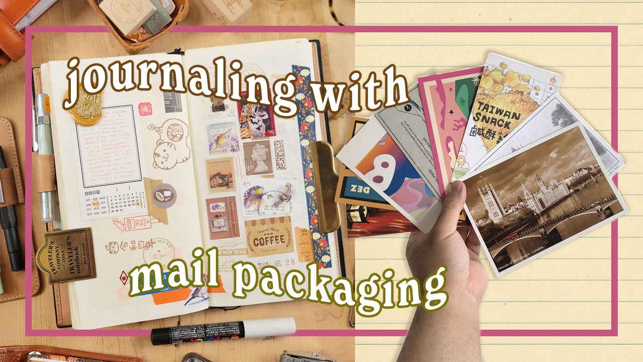 Journaling with Mail Packaging Only | Journal with Me - YouTube