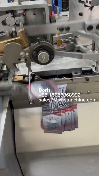 Automatic Hang Tag Stringing Machine / Price Tag String Machine - YouTube