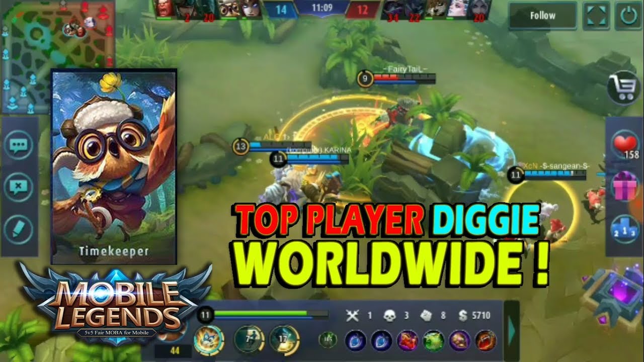 MOBILE LEGEND : TOP PLAYER DIGGER WORDLWIDE! GAMEPLAY AND BUILD 2017 ...