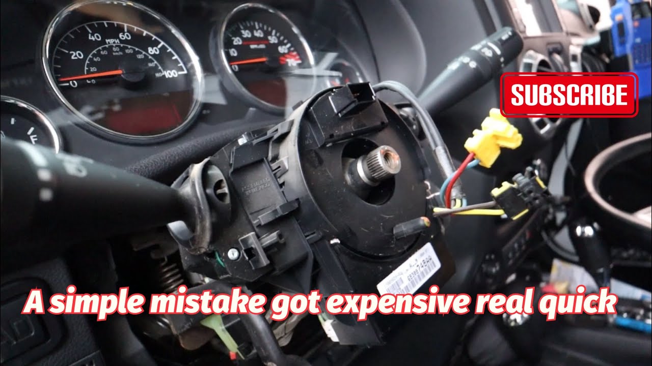 How to replace Steering angle sensor on jeep jk “ i screwed up “ EP.75 ...