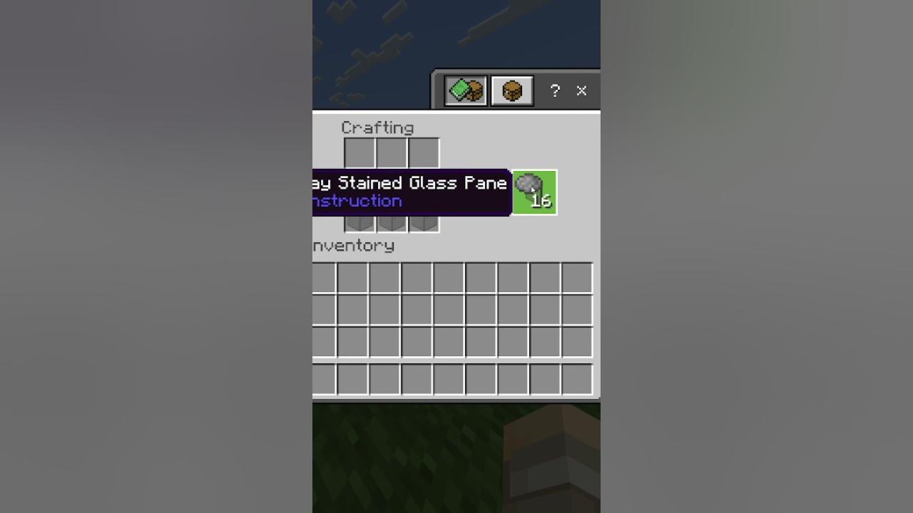 How To Make Gray Stained Glass Panes In Minecraft #Shorts - YouTube