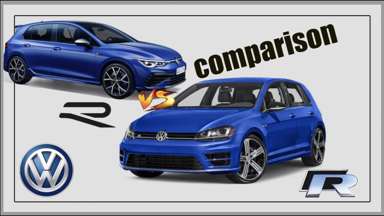 MK7 and MK8 Golf R Side by Side Comparison - YouTube