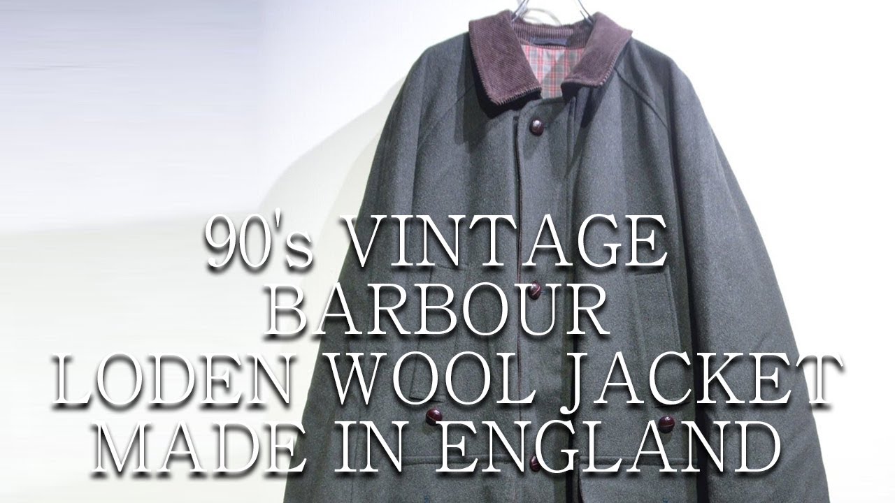 90's Vintage Barbour Loden Cloth Wool Jacket Made in England ヴィンテージ ...