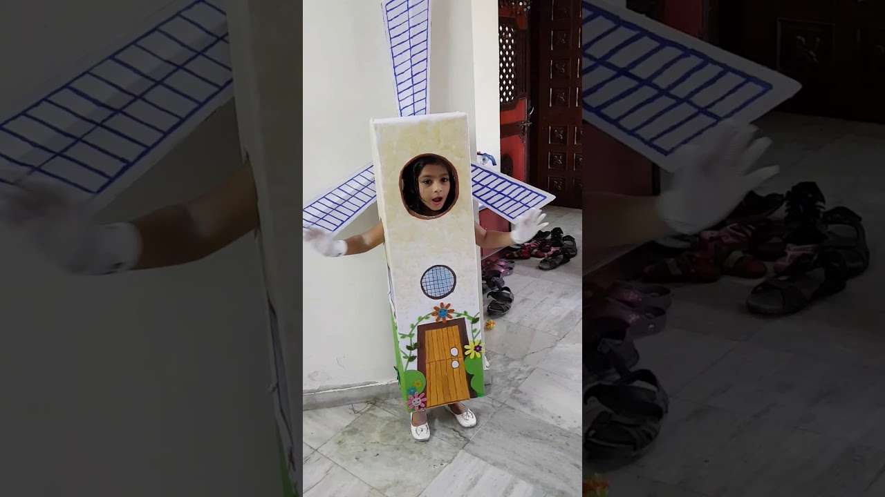 Eco Friendly Theme fancy dress competition... Cutest windmill ever ...