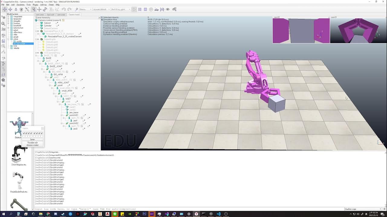 CoppeliaSim robot arm adding a saw - YouTube