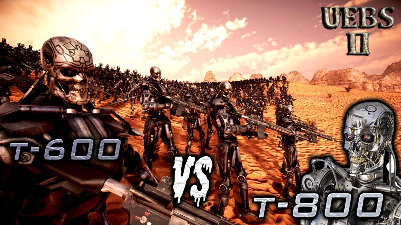 TERMINATOR T-600 VS T-800 - Ultimate Epic Battle Simulator 2 - YouTube