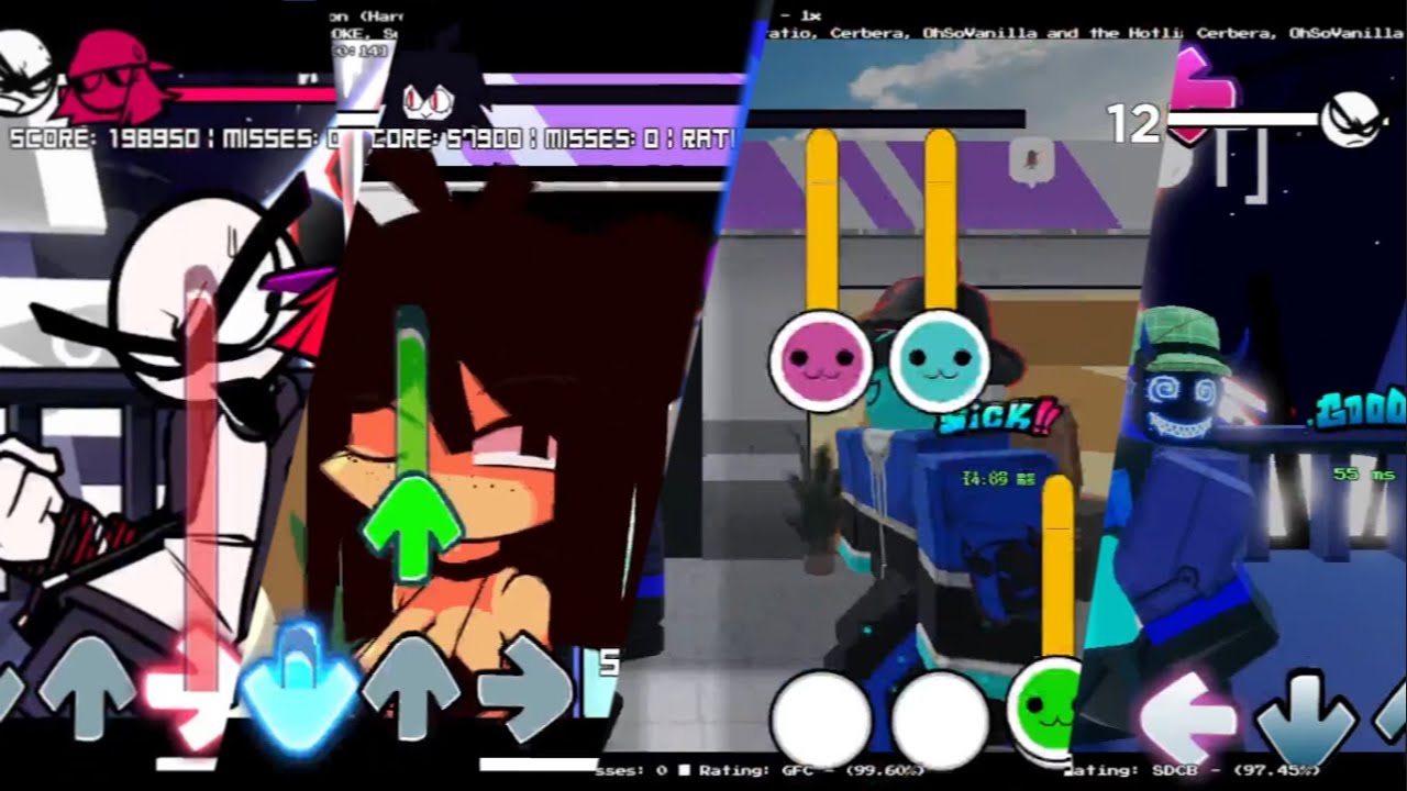 All Extra Soda Disco Funk Song and Armageddon Song Comparison | FNF vs ...