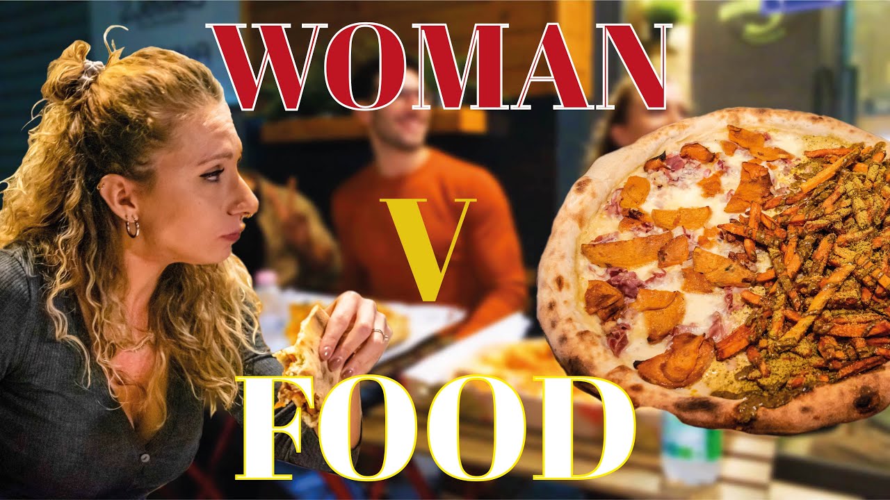 WOMAN vs FOOD 🏋️ - 6300 KCAL 🐽 - 1 PIZZA DA 48 CM 🍕 - YouTube