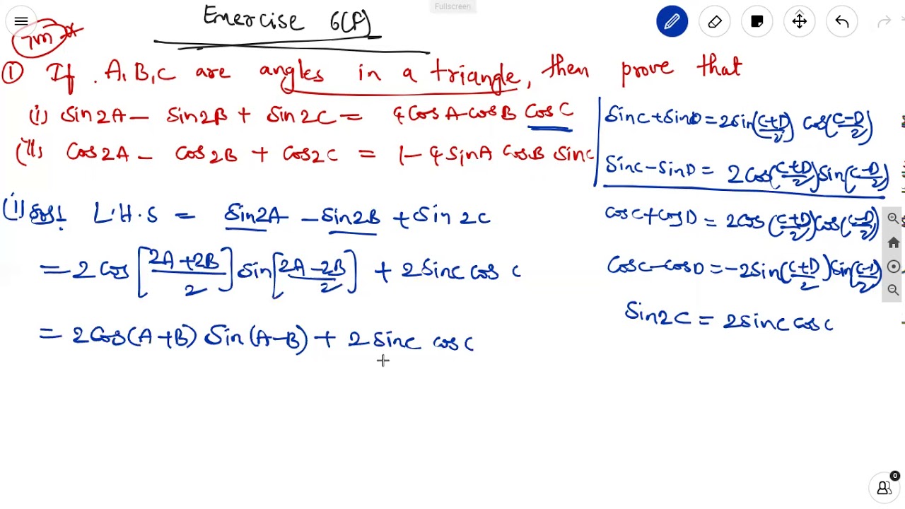 INTER MATHS 1(A)- TRIGONOMETRIC RATIOS UPTO TRANSFERMATIONS-Exercise 6 ...