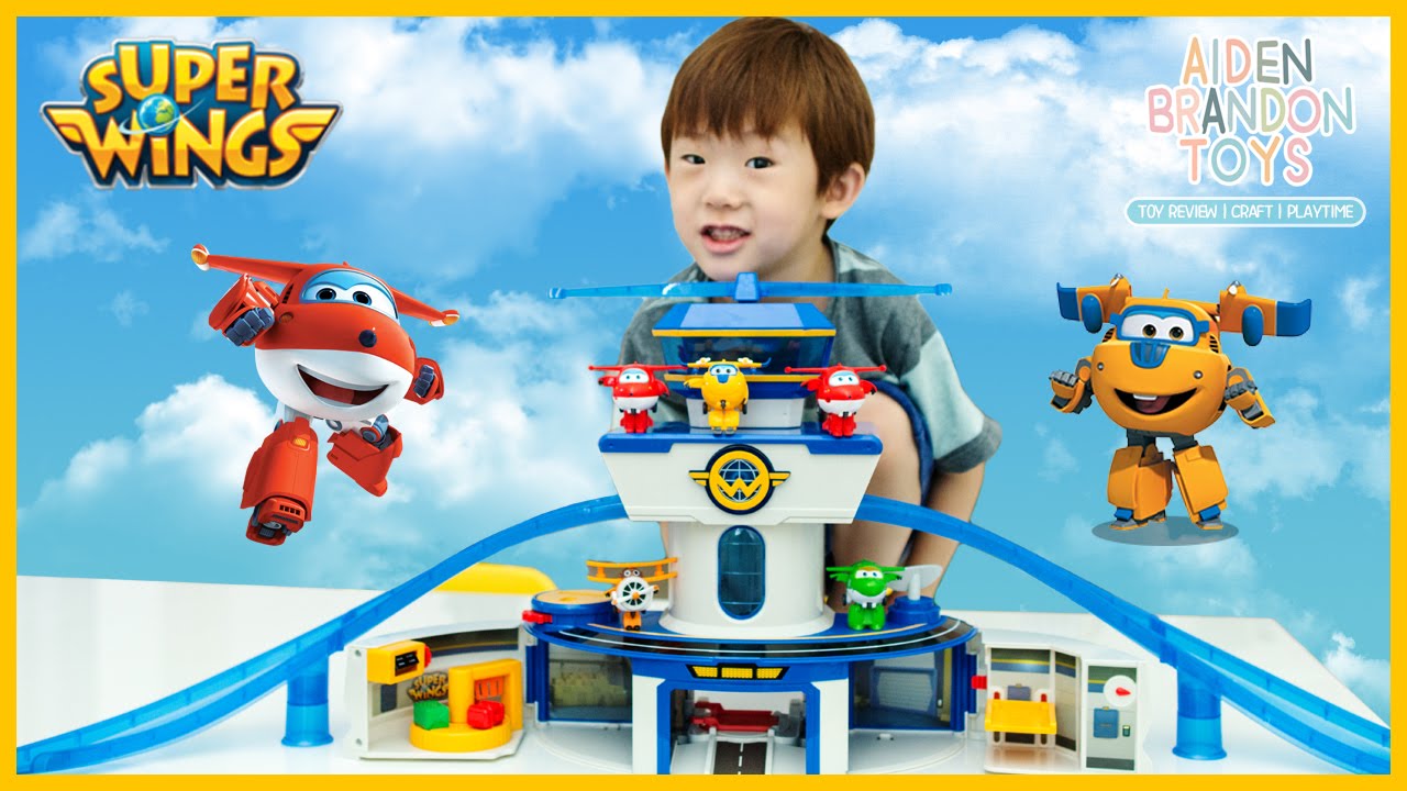 SUPER WINGS WORLD AIRPORT with Transform-a-bots FIGURES | 슈퍼윙스 공항 장난감 ...