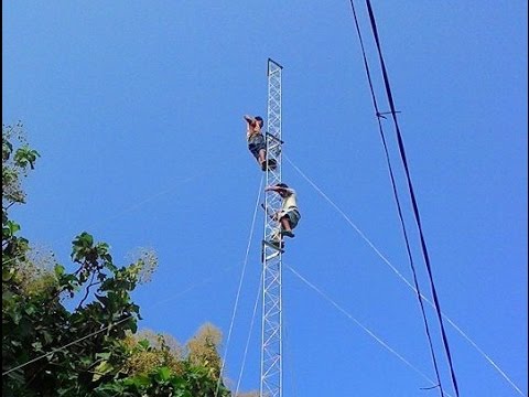 Amazing technical installation tower without tools (unbelievable) - YouTube