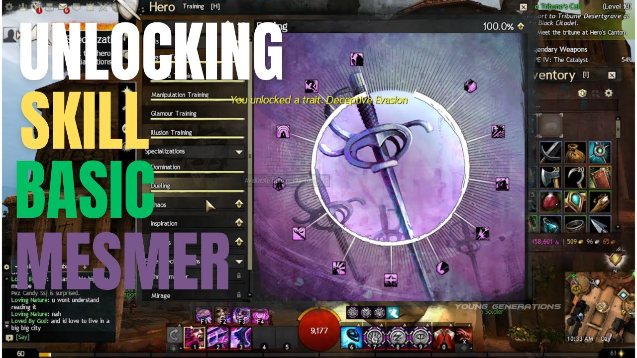 UNLOCKING SKILL BASIC MESMER GUILD WARS 2 - YouTube