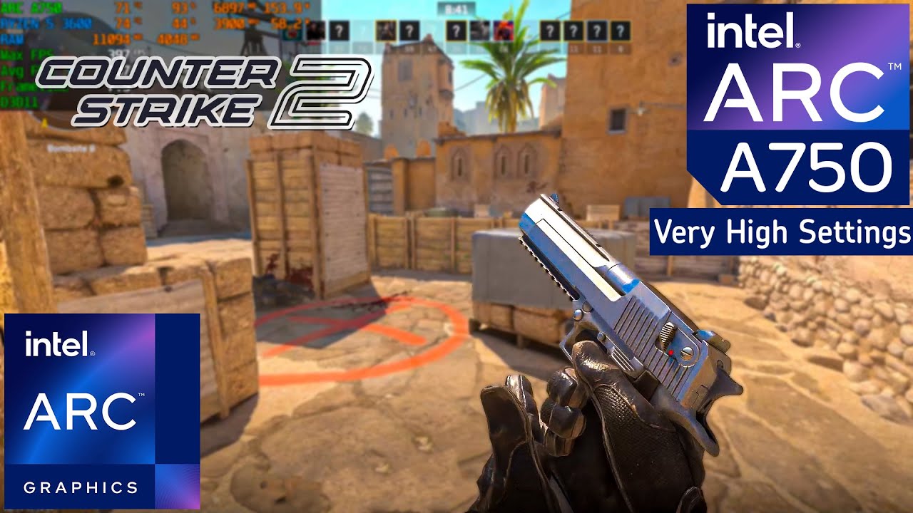 Counter Strike 2 Intel Arc A750 8GB Benchmark Test FPS 1080P Very High ...