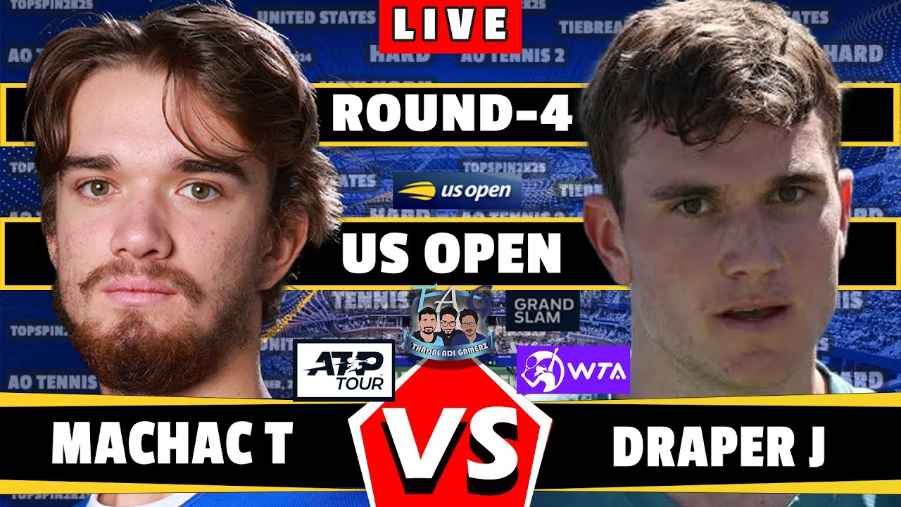 🔴LIVE: DRAPER J VS MACHAC T• US Open 2024 GAMEPLAY #round4 #draper # ...