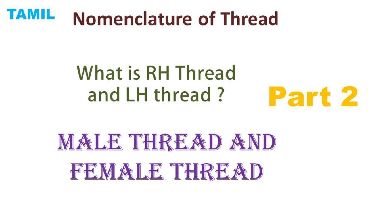 Right hand thread and left hand thread - YouTube