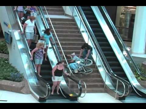 Big Wheelchair Fall Inside Mall