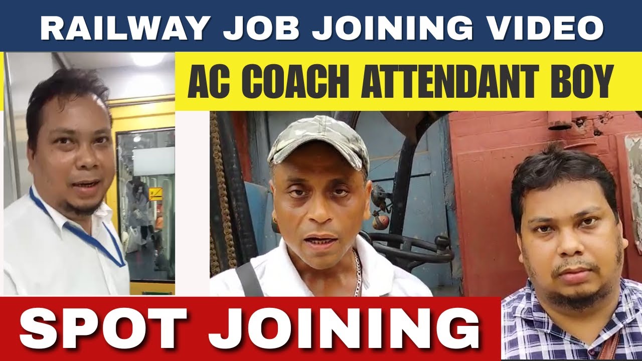 RAILWAY JOB joining video | AC Coach Attendant Boy | Bedroll staff ...
