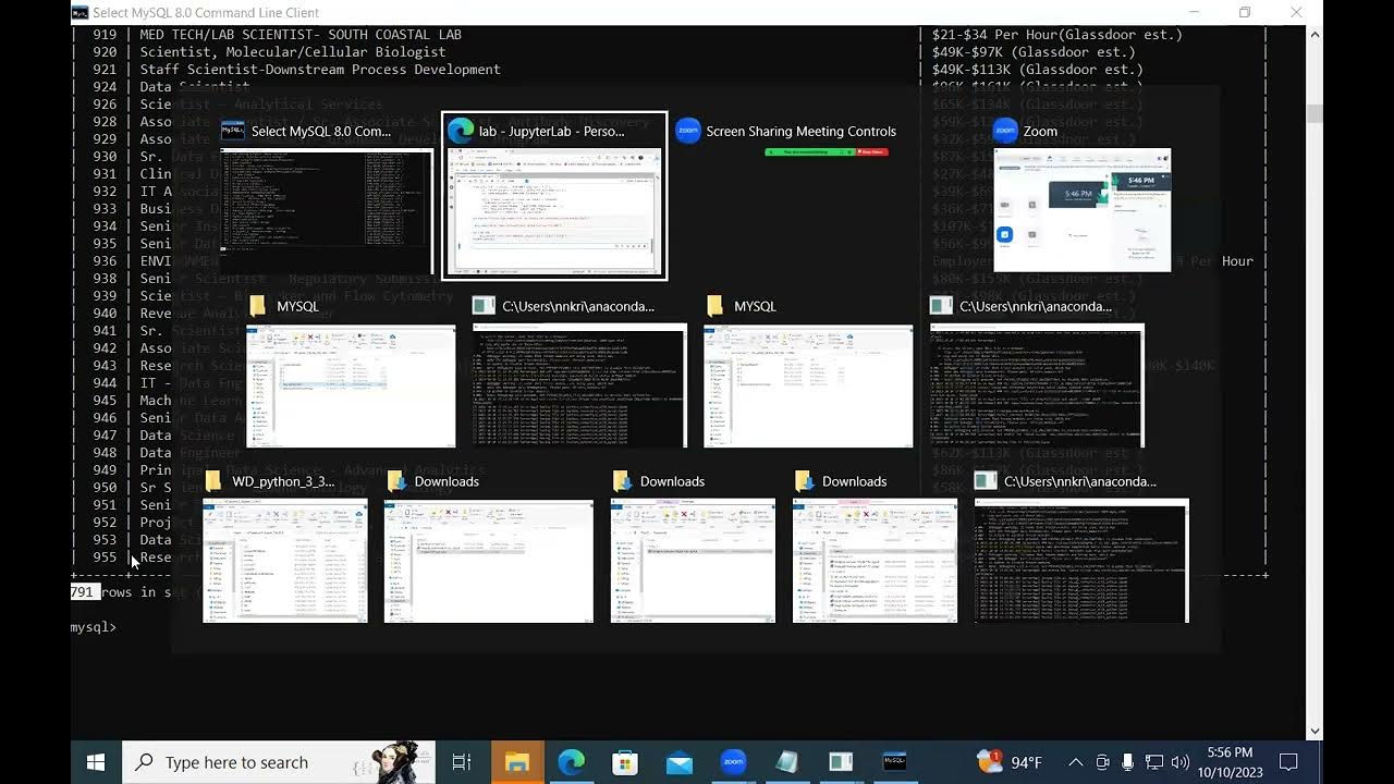 MySQL connectivity with jupyter lab and insert huge table using pandas into database and web ...