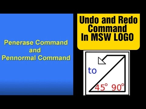 Penerase and Pennormal Command || Undo Command in MSW LOGO || MSW LOGO ...