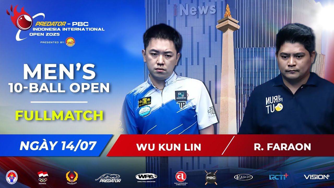 Wu Kun Lin vs Raymond Faraon | Last 64 | Indonesia Men's 10 Ball Open ...