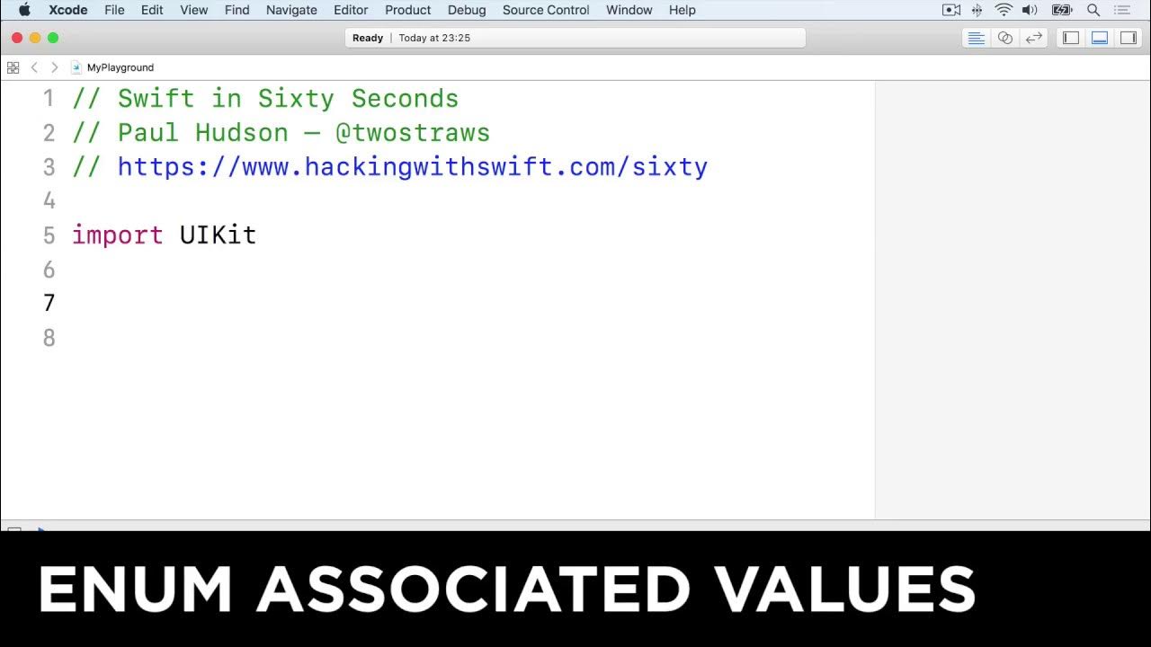 Enum associated values – Swift in Sixty Seconds - YouTube