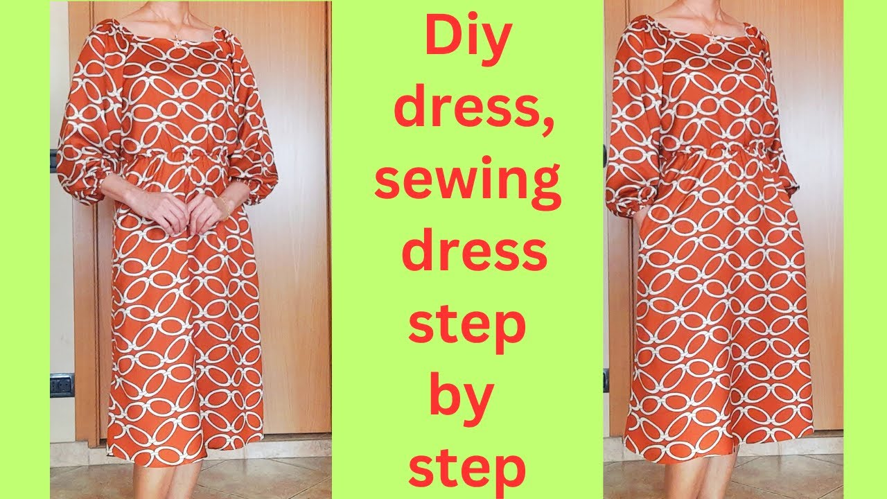 Diy dress, sewing dress step by step/how to make a dress at home ...
