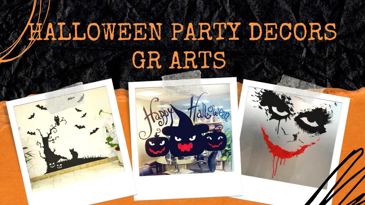 How to decorate your Halloween Party - DIY Glass window painting and ...