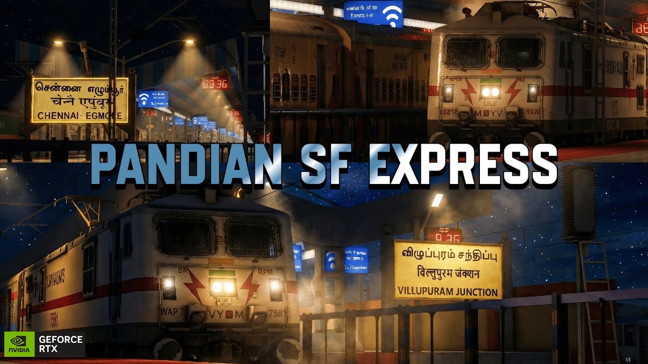 12637 Pandian SF Express | MSTS 4K #msts #indianrailways - YouTube