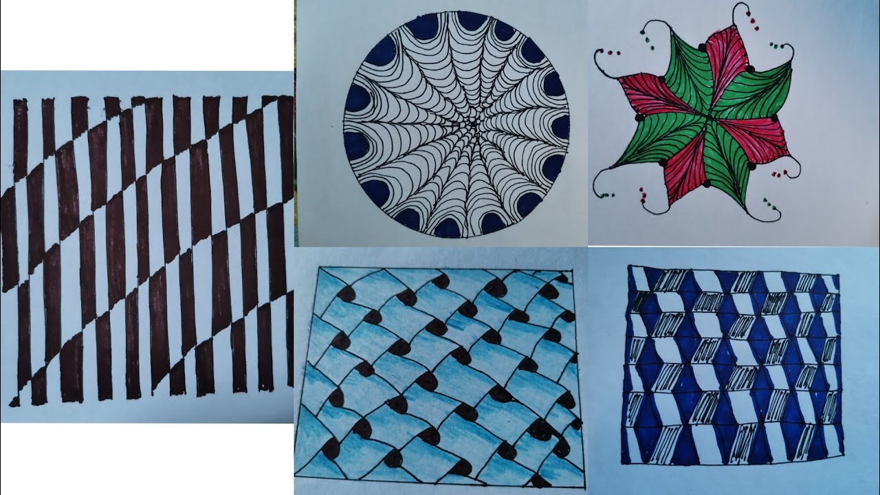 Five Easy Steps you can Do with Lines | Daily Art Therapy | Marz's ...