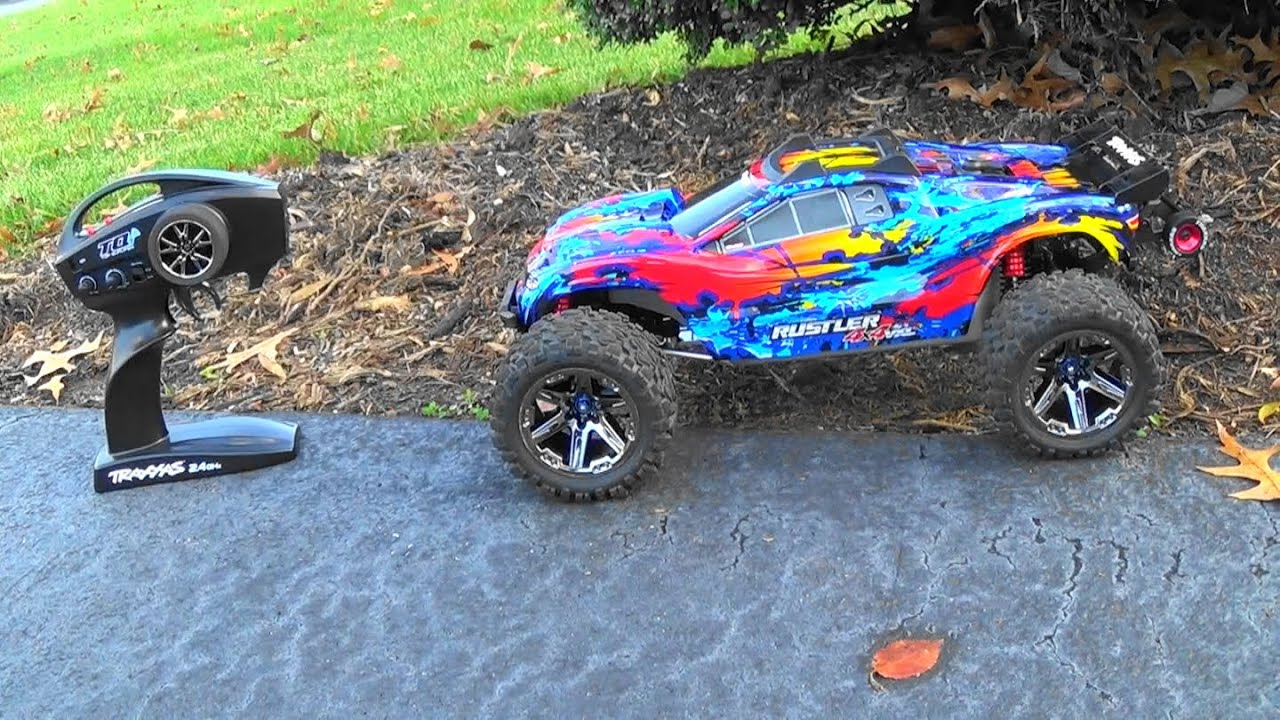 Upgraded Traxxas Rustler 4x4 Integy/Hot Racing Aluminum - YouTube