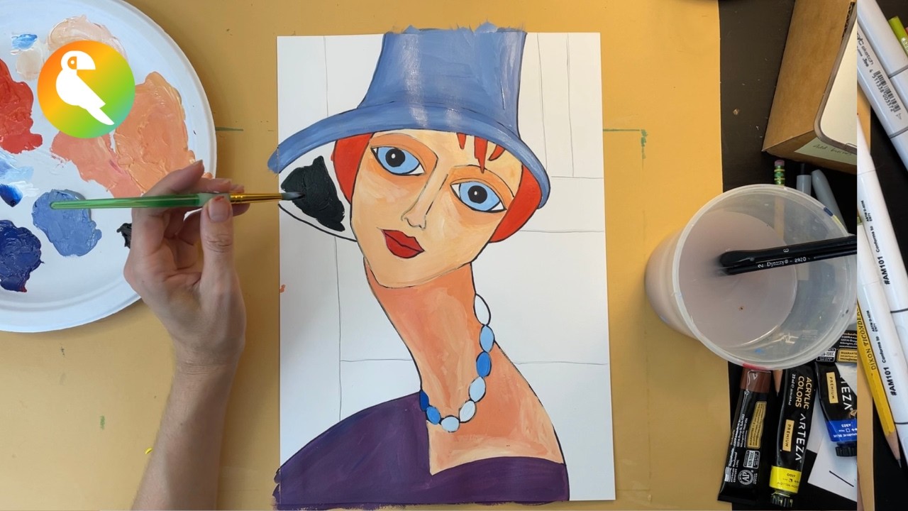 Paint a Modigliani-Style Portrait | Easy Step-by-Step Tutorial - YouTube