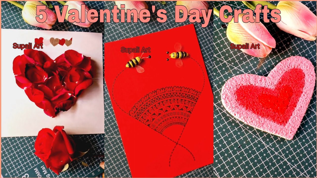 DIY Valentine's Day Craft Idea || @SupaliArt21 || ART & CRAFTS - YouTube