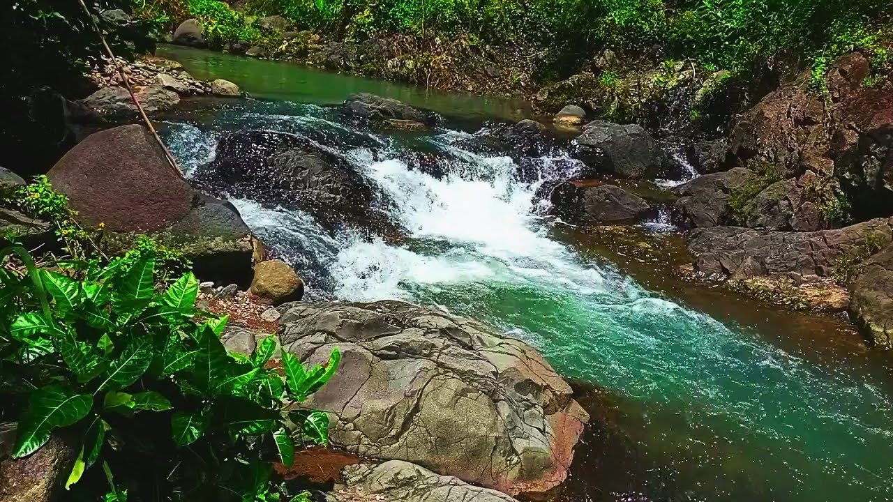 Splashing River Meditation for relaxing and feel calm Deep Sleep River ...