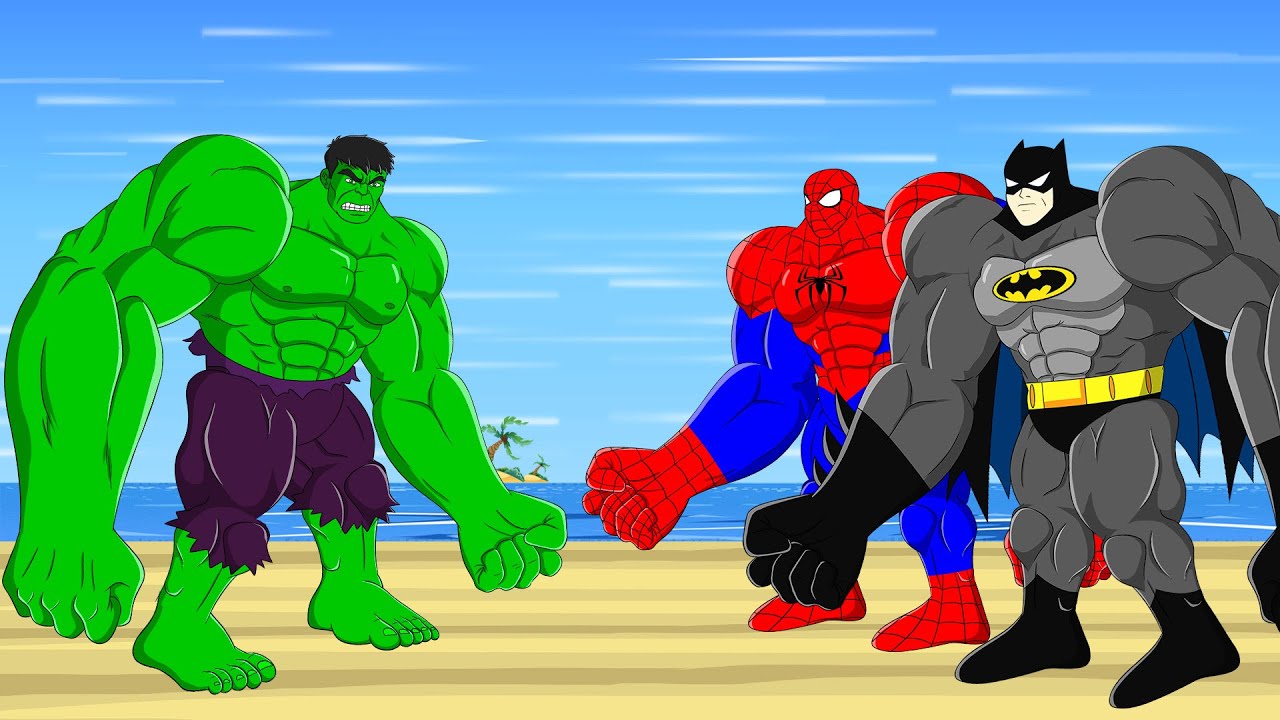 Evolution of SPIDER-MAN, BATMAN Vs Giant HULK: Size Comparison ...