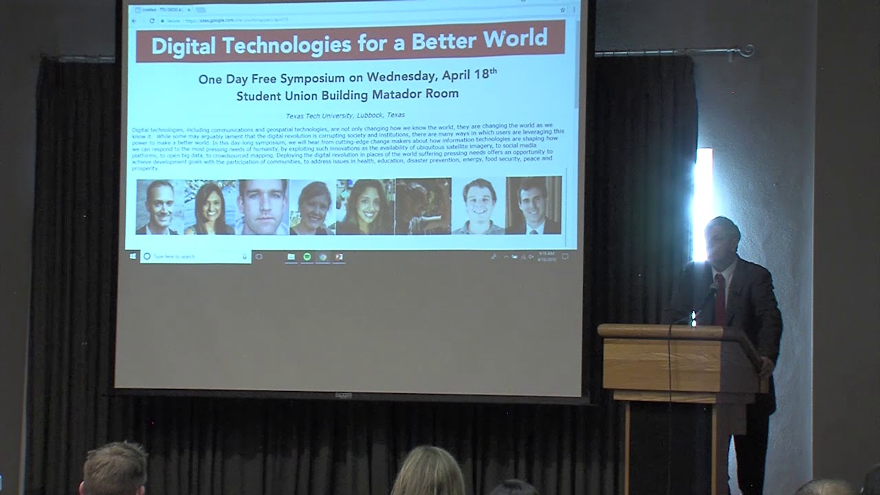 Digital Technologies for a Better World YouthMappers Symposium - Dean ...