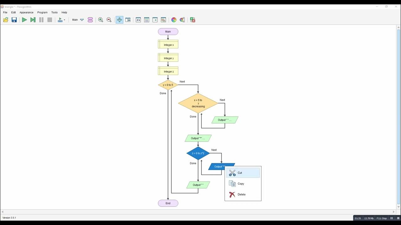 Flowgorithm - ascii art - YouTube