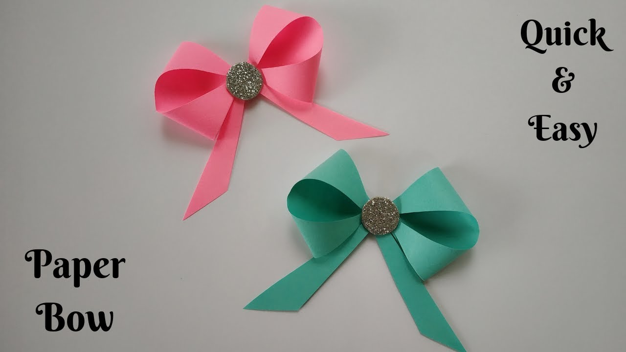 DIY Paper Bow Paper Ribbon Paper Craft Ideas Quick Easy YouTube DIY Paper Bow Paper Ribbon Paper Craft Ideas Quick Easy YouTube