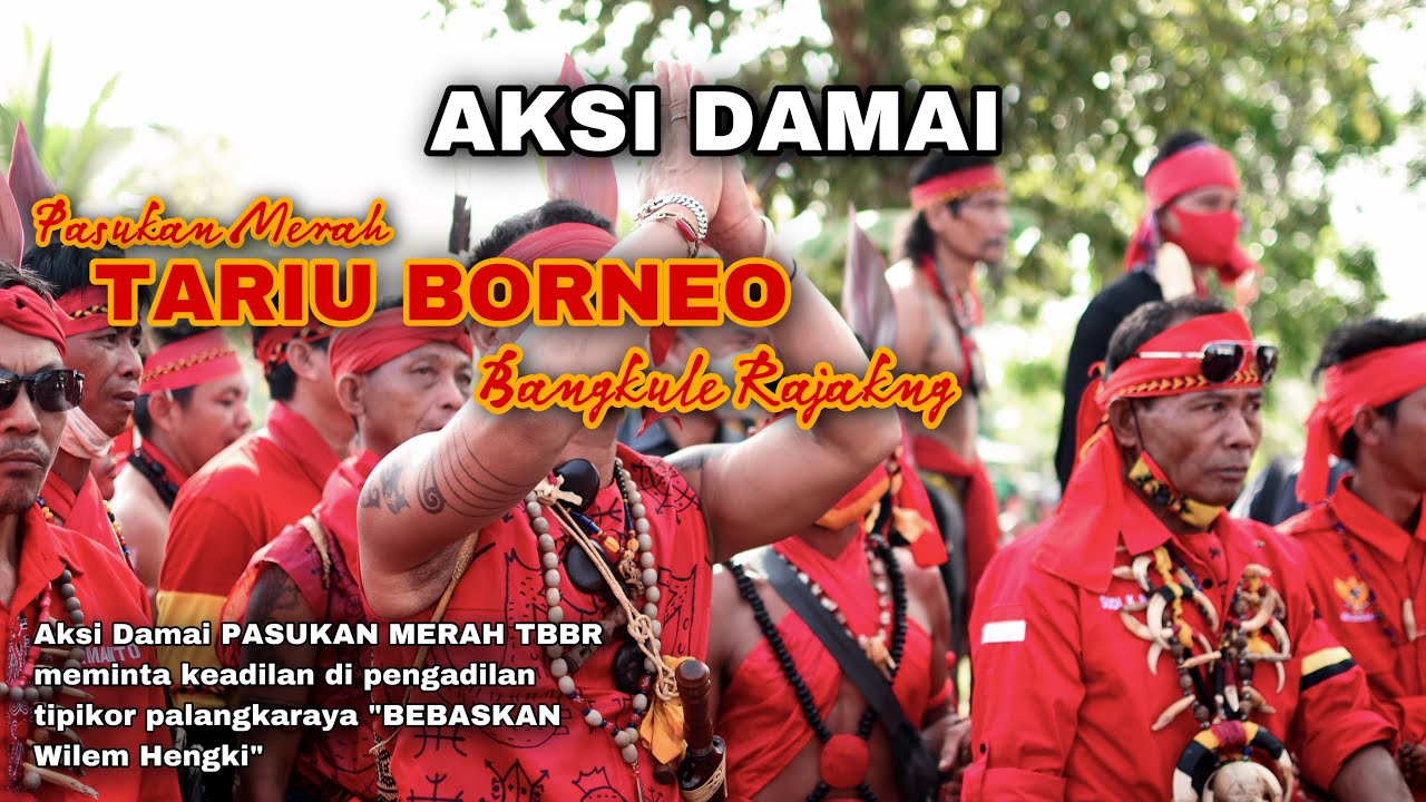 Aksi Damai Pasukan Merah Tariu Borneo Bangkule Rajakng di Tipikor ...