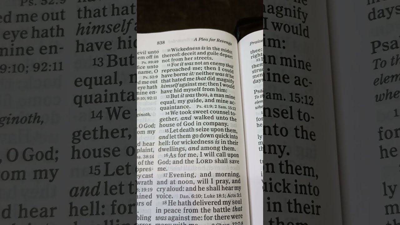 Bible Reading Psalms Chapter 55 Verse 12 16 YouTube Bible Reading Psalms Chapter 55 Verse 12 16 YouTube