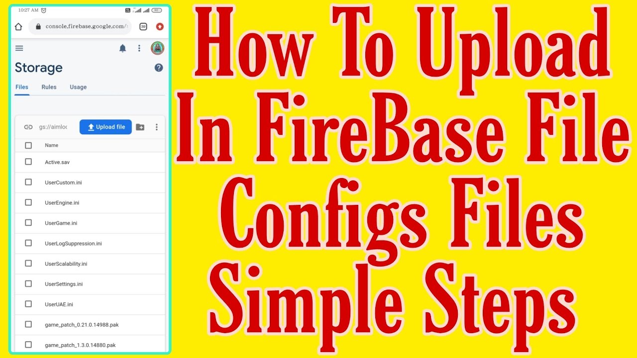 How To Use Firebase || In Upload Config File || How To Upload In ...