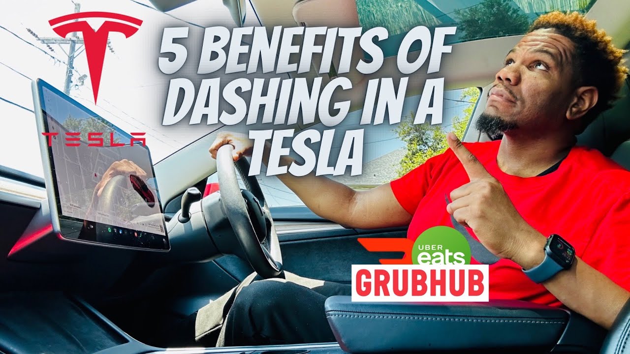 5 BENEFITS of DOORDASHING in a TESLA! | DoorDash ride a long - YouTube