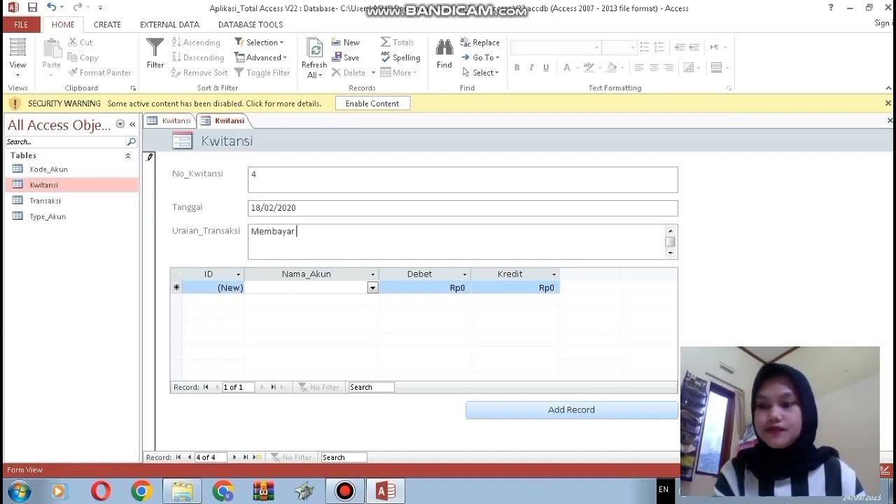 Cara membuat Laporan Keuangan di Microsoft Access part 2/6 - Membuat Jurnal Umum - YouTube