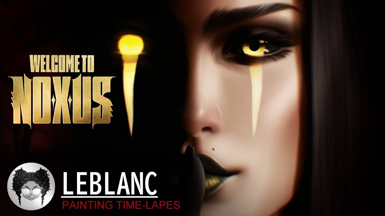 LeBlanc Portrait Painting Process | League of Legends Fan Art - YouTube
