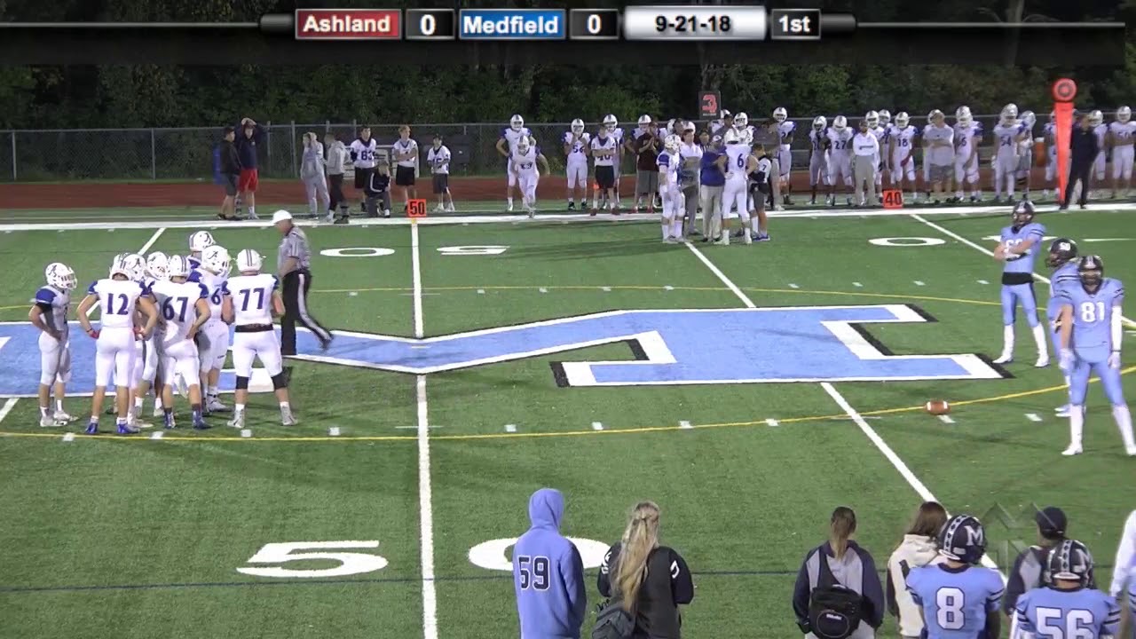 Medfield Warrior Football vs Ashland (9-21-2018) - YouTube