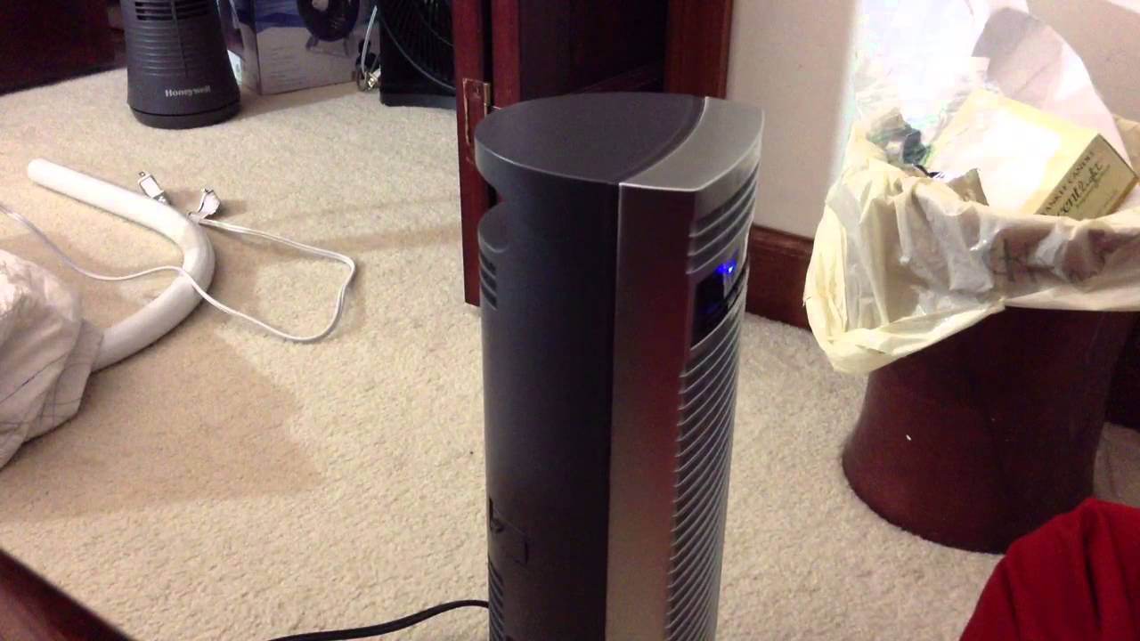 Brookstone minimax tower fan. - YouTube